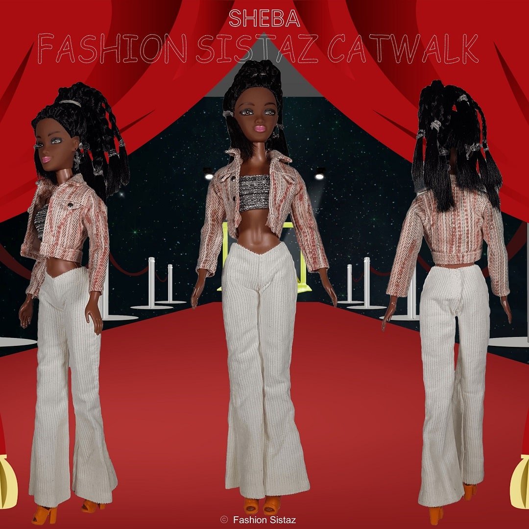 Sheba Doll Crop Top White Flares – Maya Dolls